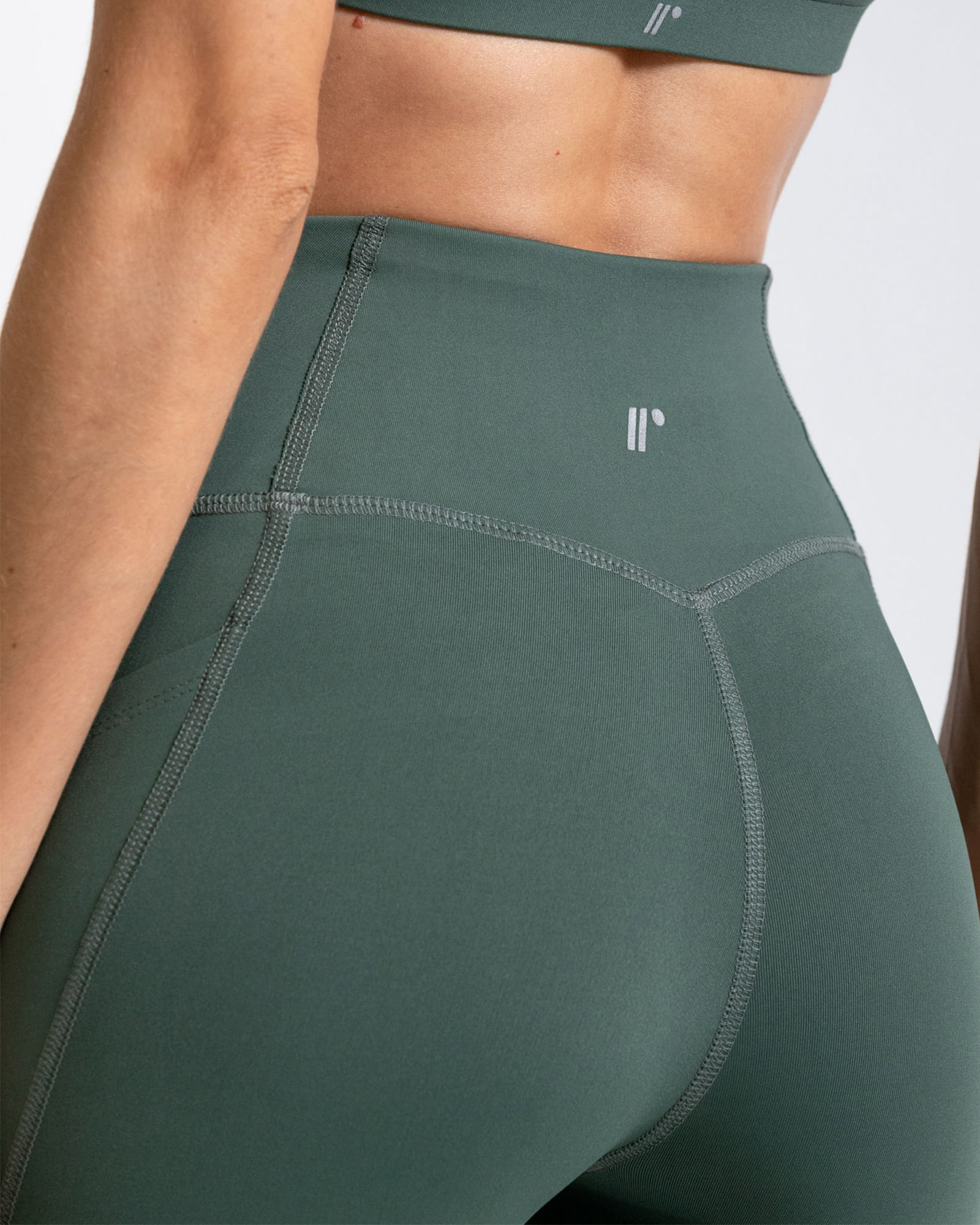 Licra Deportiva Larga Powernet, Verde Laurel Para Mujer - Racketball